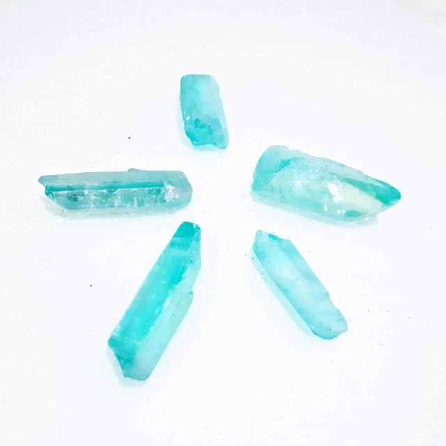 Aqua Aura Blue Quartz Point - Temple of Buddha